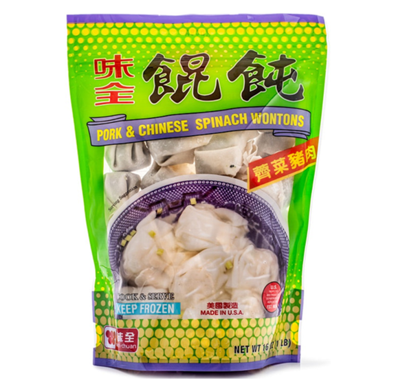 WONTON PORK & CHINESE SPINACH - WEI CHUAN – West Lake Foods